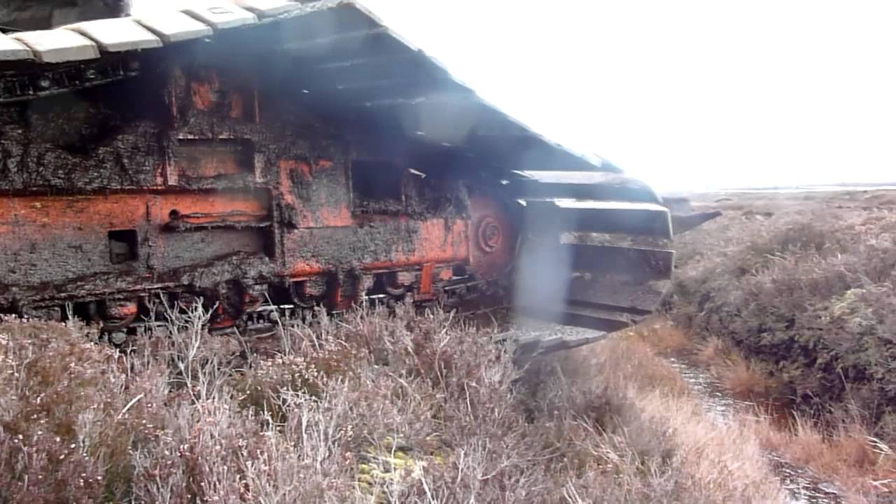Bog Excavator ditching in Irish Bog (Part 2) - YouTube