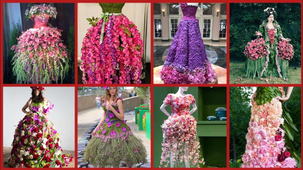 Flower dresses || unique nature love dresses || flower dressing unique ...