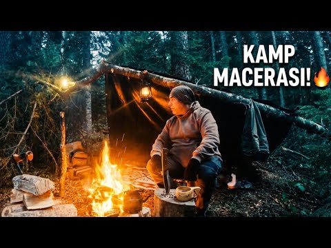​Vahşi Ormanda TEK BAŞINA KAMP : Solo Camping (No Talking)