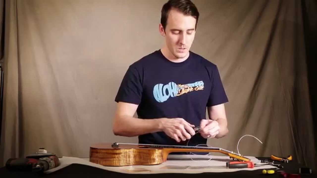 Ukulele Restringing Tutorial 4 Bridges & 2 Headstocks - YouTube