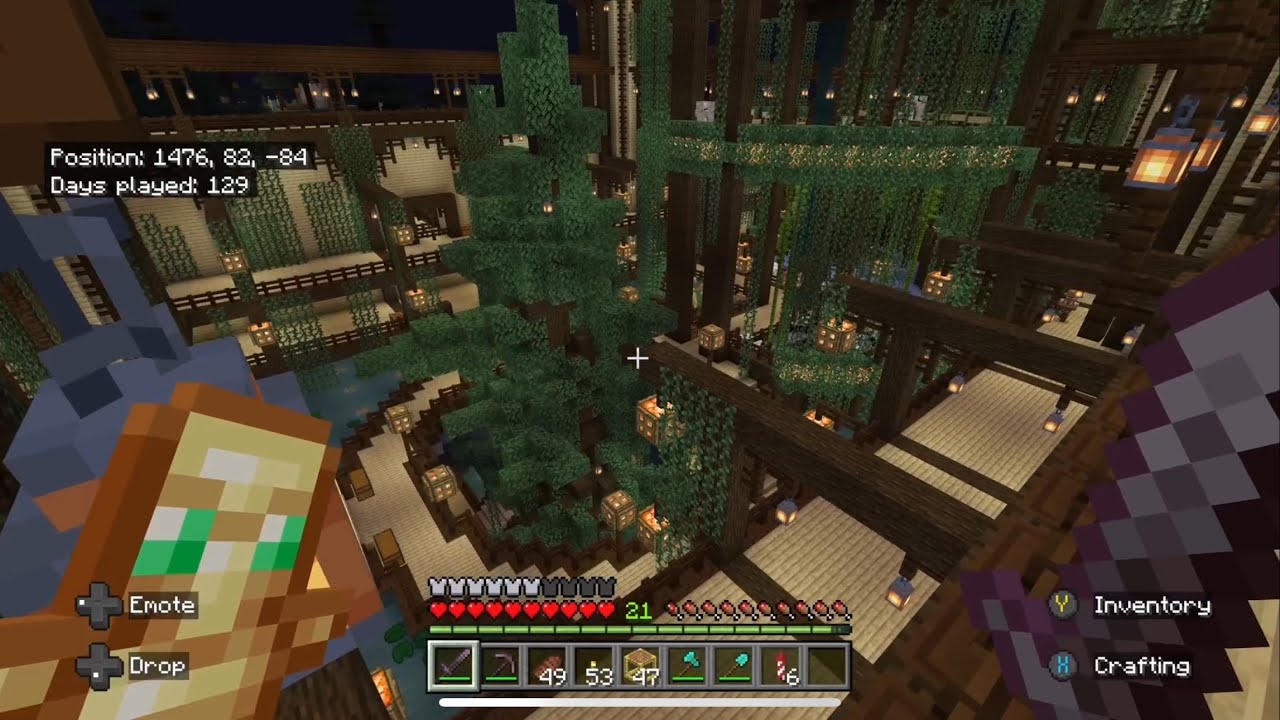 Overgrown Wooden Castle Base Minecraft Walkthrough Part One - YouTube