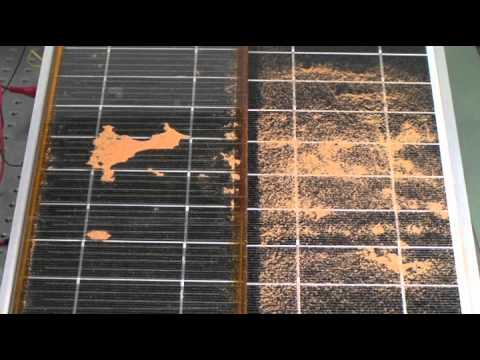 electrostatic cleaner of dust on solar panels - YouTube