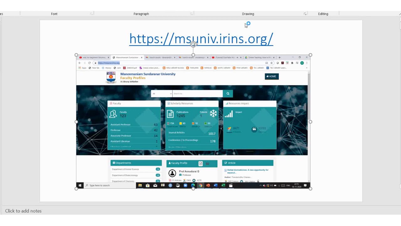 Add Profile in the IRINS (Indian Research Information Network System ...