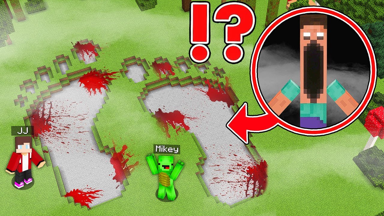 Jj And Mikey Found Giant Footprint Of Scary Monster In Minecraft
