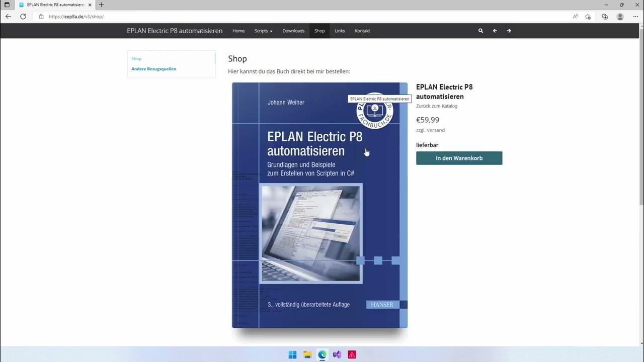 Buch EPLAN Electric P8 automatisieren | Promotion | Beginner | EPLAN Scripting | Deutsch - YouTube