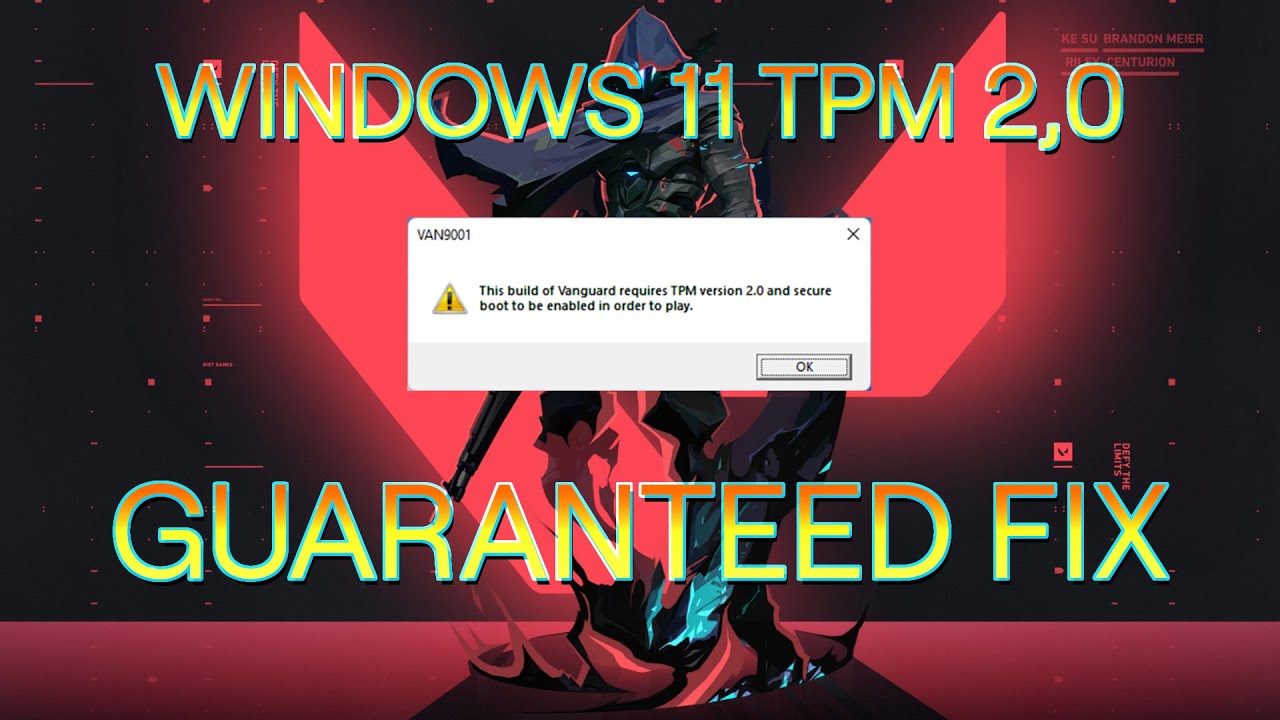 HOW TO FIX VALORANT TPM 2.0 ERROR ON WINDOWS 11 - YouTube