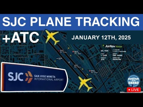 KSJC | SAN JOSE INTERNATIONAL AIRPORT | LIVE PLANE TRACKING | LIVE ...