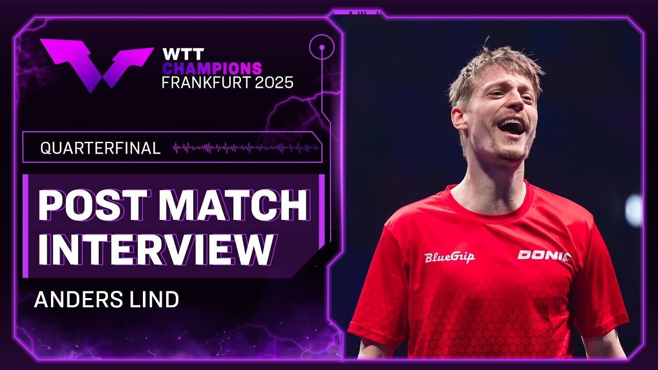 Anders Lind Post-Match Interview | QF | #WTTFrankfurt 2025 - YouTube