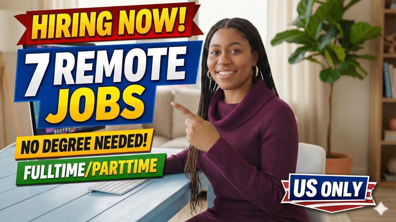 7 Remote Jobs Hiring Now | No Degree Needed | Full-Time & Part-Time ...
