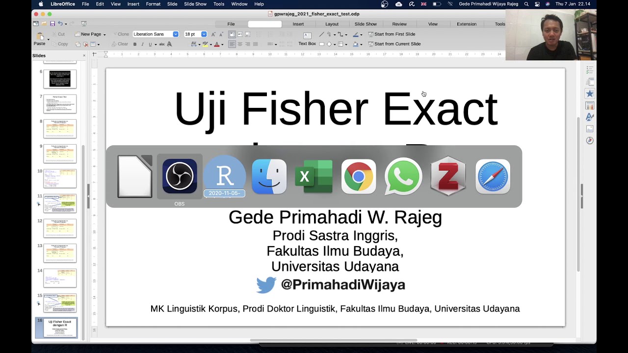 Uji Fisher Exact dengan R untuk Linguistik Korpus - 2. Implementasinya ...