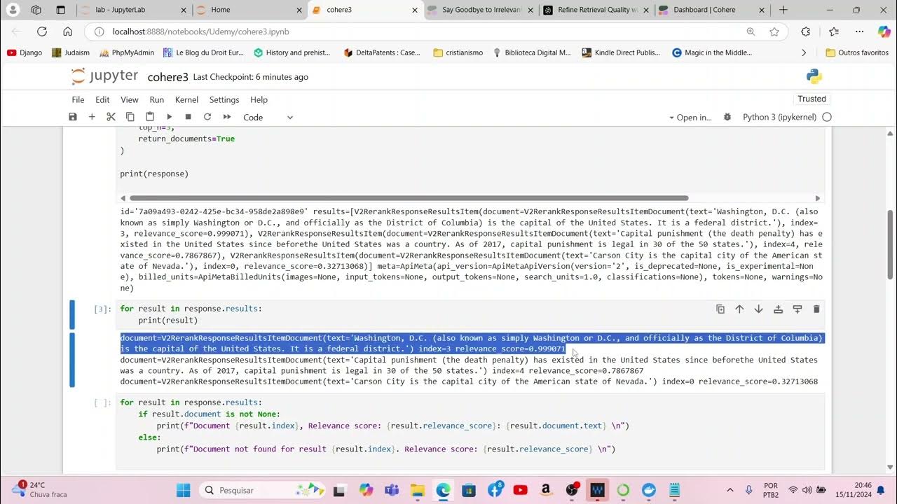 4.17 Cohere (parte 3) Programação em LLMs e Lanchain usando Python ...