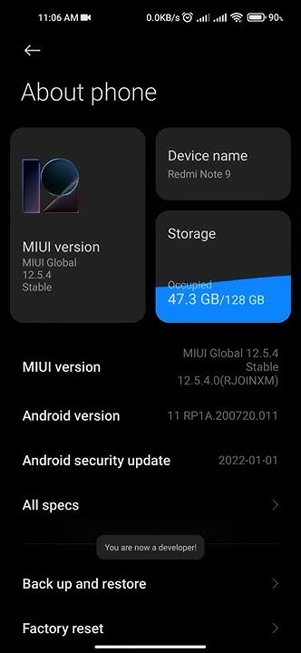 Miui Update |Redmi note 9 miui 12.5.4.0 Start Rolling out in Pakistan - YouTube