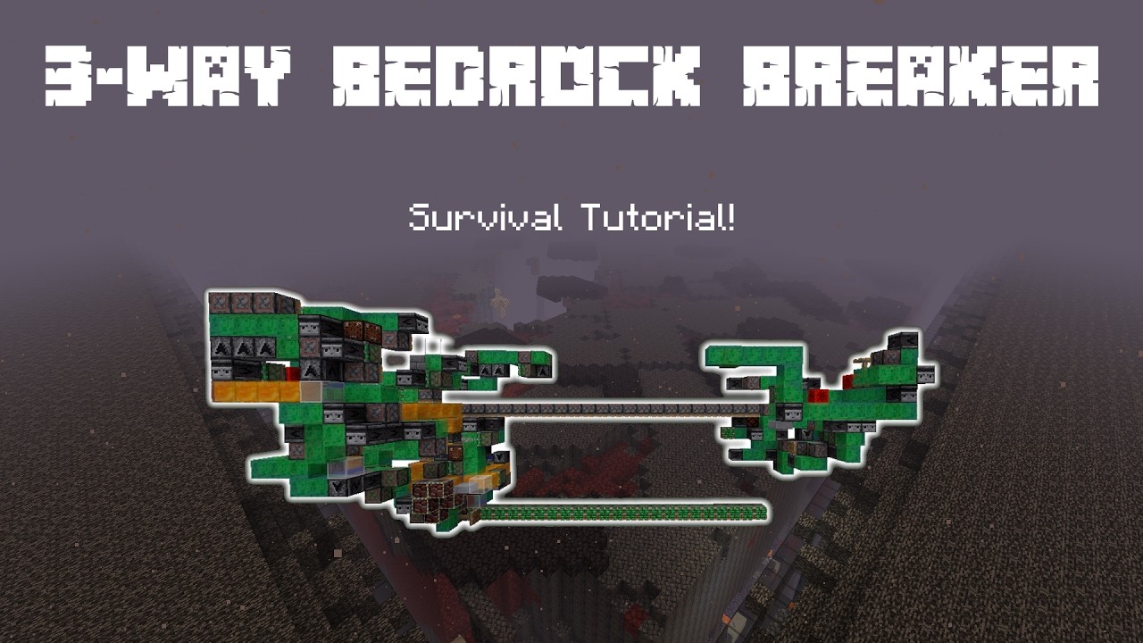 How to Build the Best Bedrock Breaker in Minecraft! (~3,600/hour) - YouTube