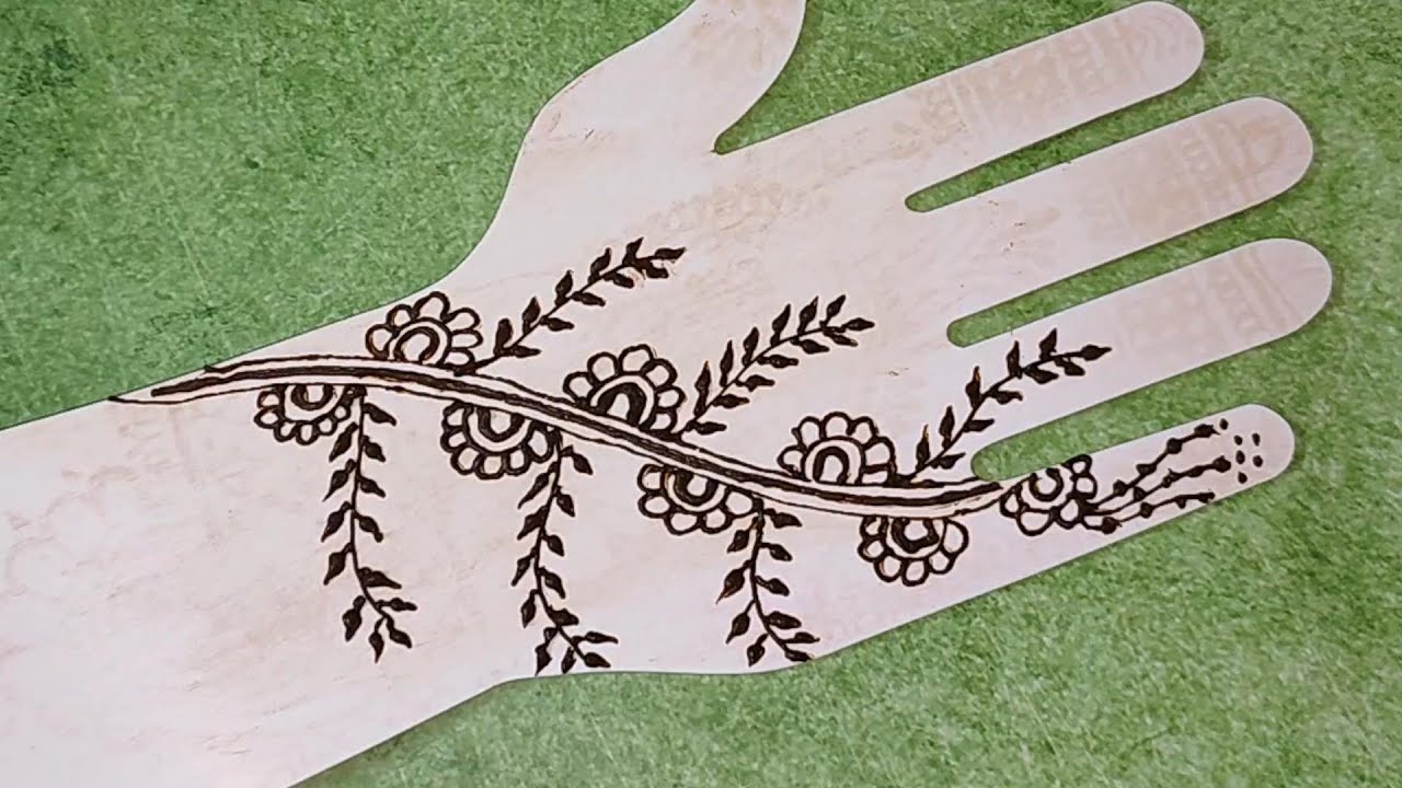 Simple Mehandi Leaf Design #mehandi @Rkvlogs-1322 - YouTube