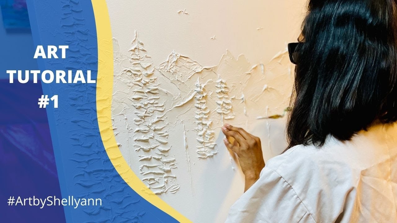 Art tutorial #1: HOW TO MAKE MOUNTAINS using modelling paste - YouTube