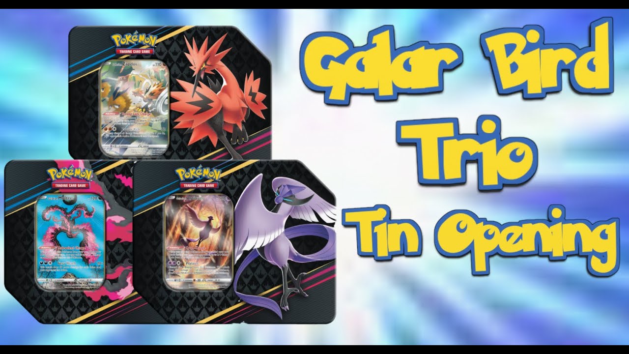 Galar Bird Trio Tin Opening - YouTube