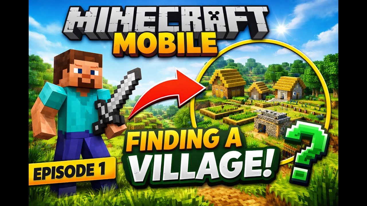 Minecraft Mobile Gameplay EP 1 | Finding My First Village #minecraft # ...