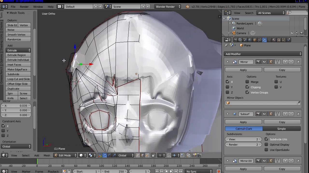 make anime game with blender and unity day 4 part 1 - YouTube