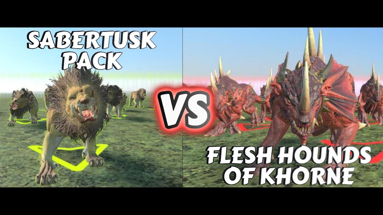 Who Will Win? Sabertusk Pack or Flesh Hounds Of Khorne in Warhammer ...
