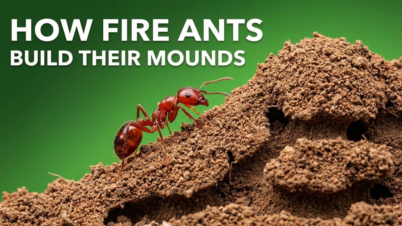 How Fire Ants Build Their Hills II Fire Ant Hills - YouTube