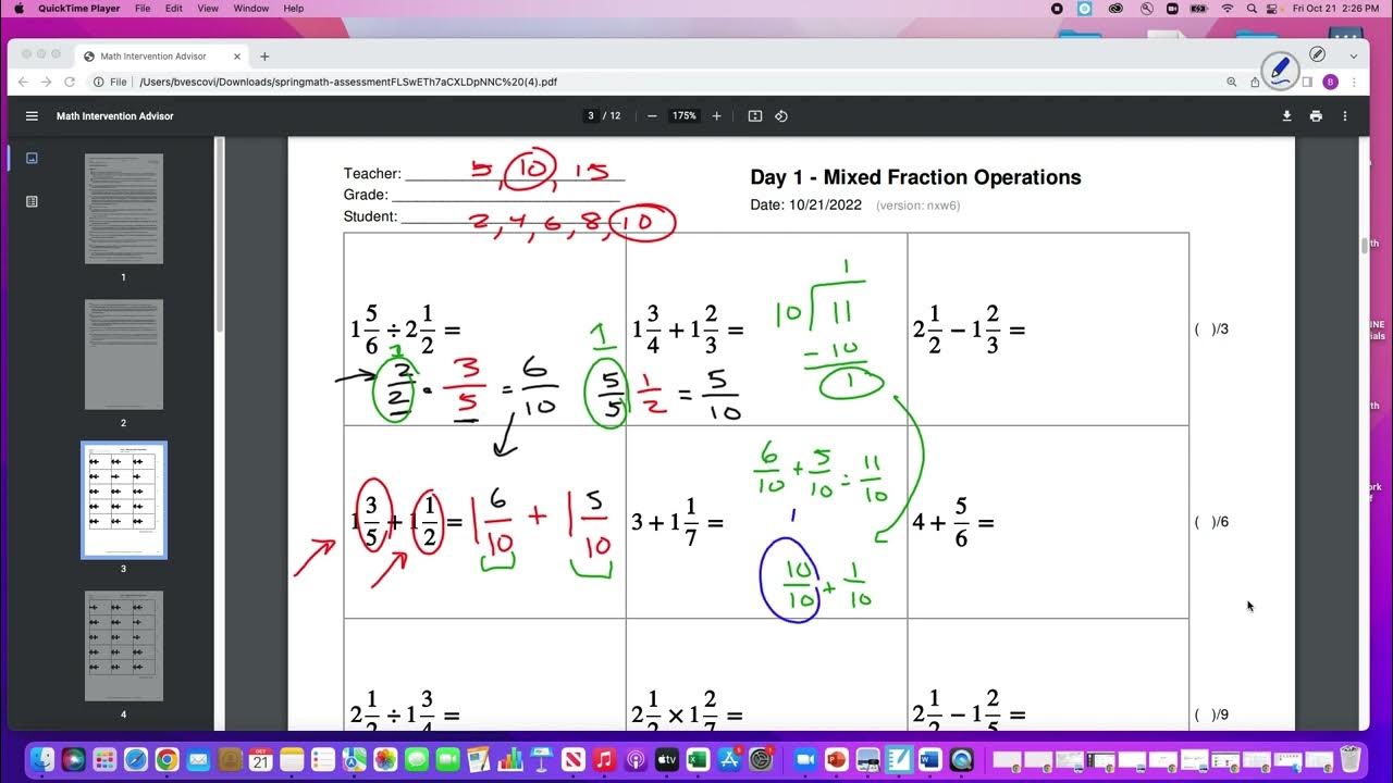 Mixed Fraction Operations - YouTube