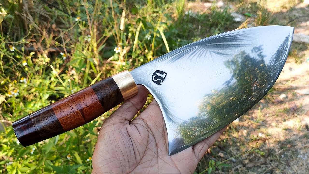 Knife Making -Making the most interesting Kitchen Knife / This man's ...