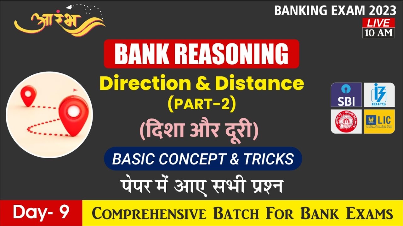 Direction & Distance Angle Based Questions (Part - 02) | Reasoning ...