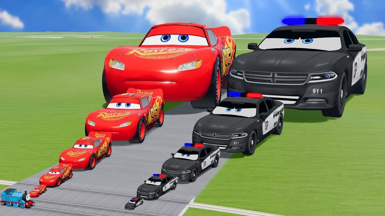 TRANSPORTING PIXAR CARS & FRUITS WITH COLORED & JOHN DEERE vs CLAAS vs ...