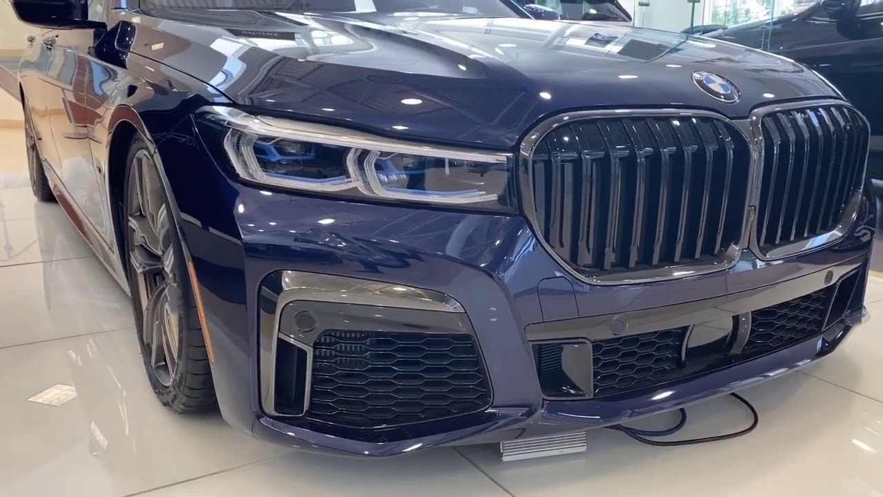 2020 BMW M760LI Xdrive sedan tanzanite blue with tartufo inside - YouTube