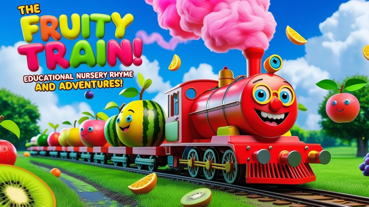 The Fruity Train! Educational Nursery Rhyme and Adventures! 😍🌴🍎🍇🍊🍏🍉🌴🤩 # ...
