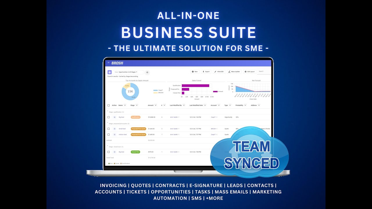 BROSH for WIX, the lastest version with e-signature + SYNC! - YouTube