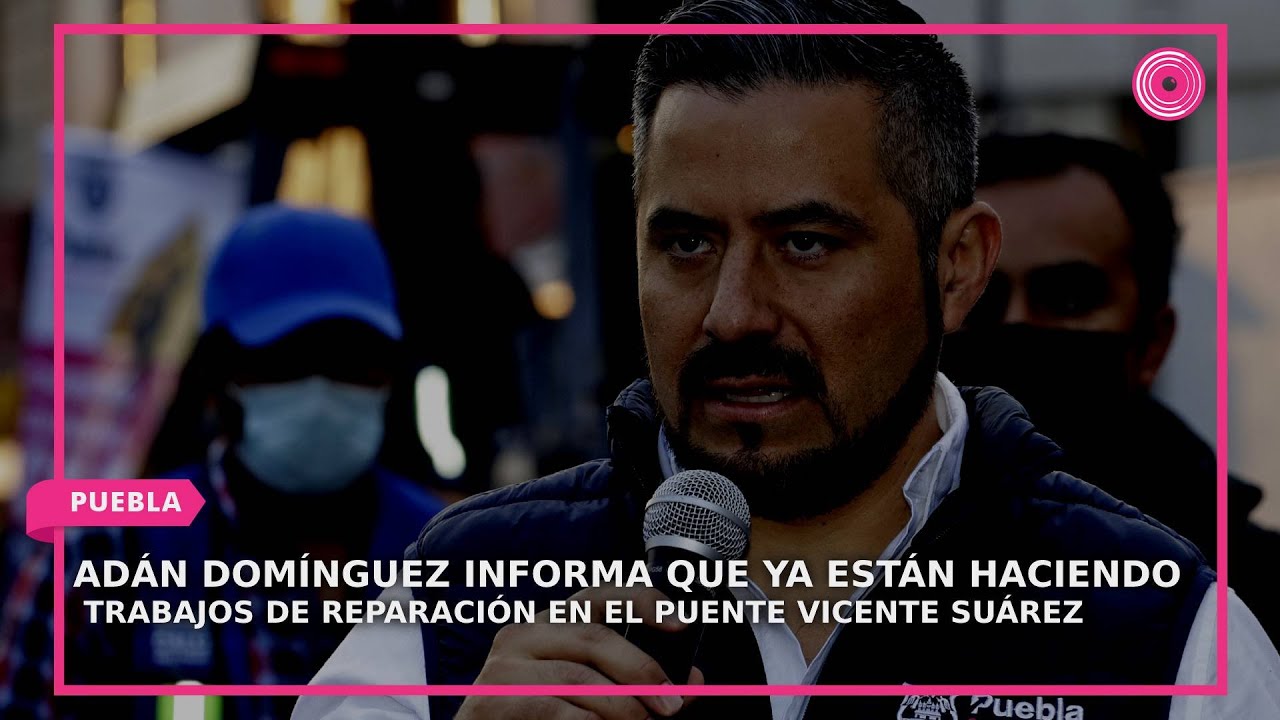 Adán Domínguez informa que ya están haciendo trabajos de reparación en el Puente Vicente Suárez ...