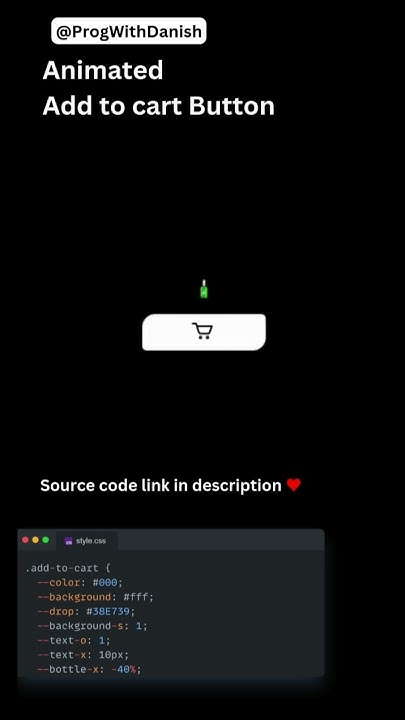 Animated Add to cart button #coding #learnhtml5andcss3 - YouTube