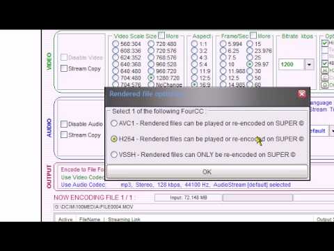 Converting mov file to avi and mp4 with Super video conversion software