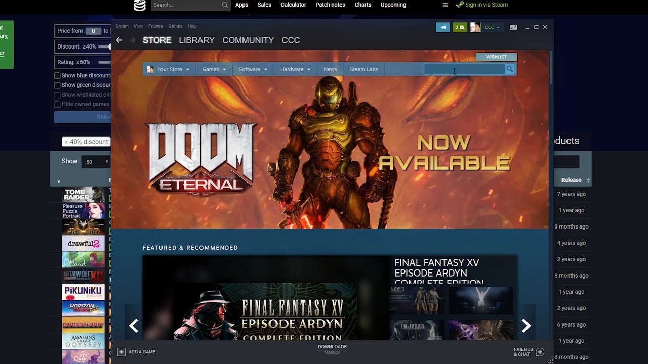 CARA GAMPANG CARI GAME DISKON 100% DI STEAM - YouTube