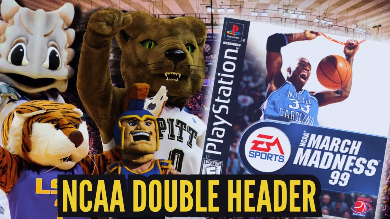 Let's play March Madness 99 (PS1) Pitt vs TCU and LSU vs San Jose State ...