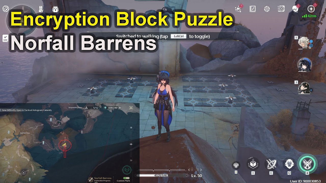 Encryption Block Puzzle I Norfall Barrens I Wuthering Waves - YouTube