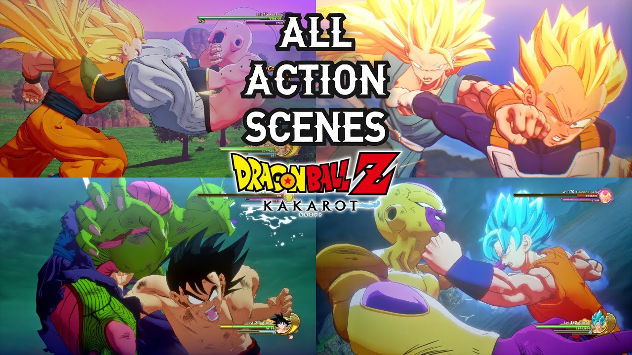 All Boss Action Scenes - Dragon Ball Z: Kakarot - YouTube