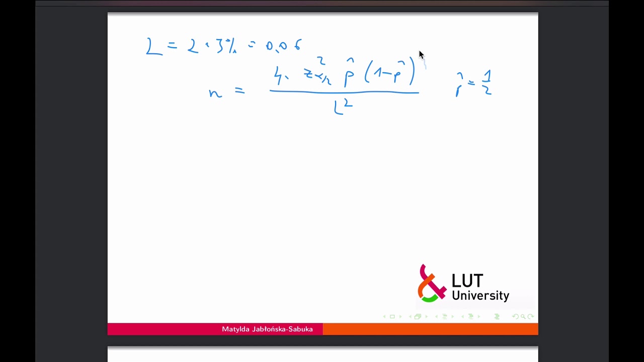Advanced Statistics - Week 2 - Example 5: required sample size - YouTube