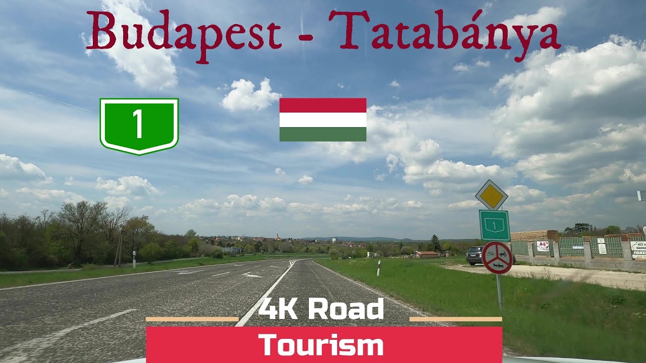 Driving in Hungary on national road 1 from Budapest to Tatabánya - YouTube