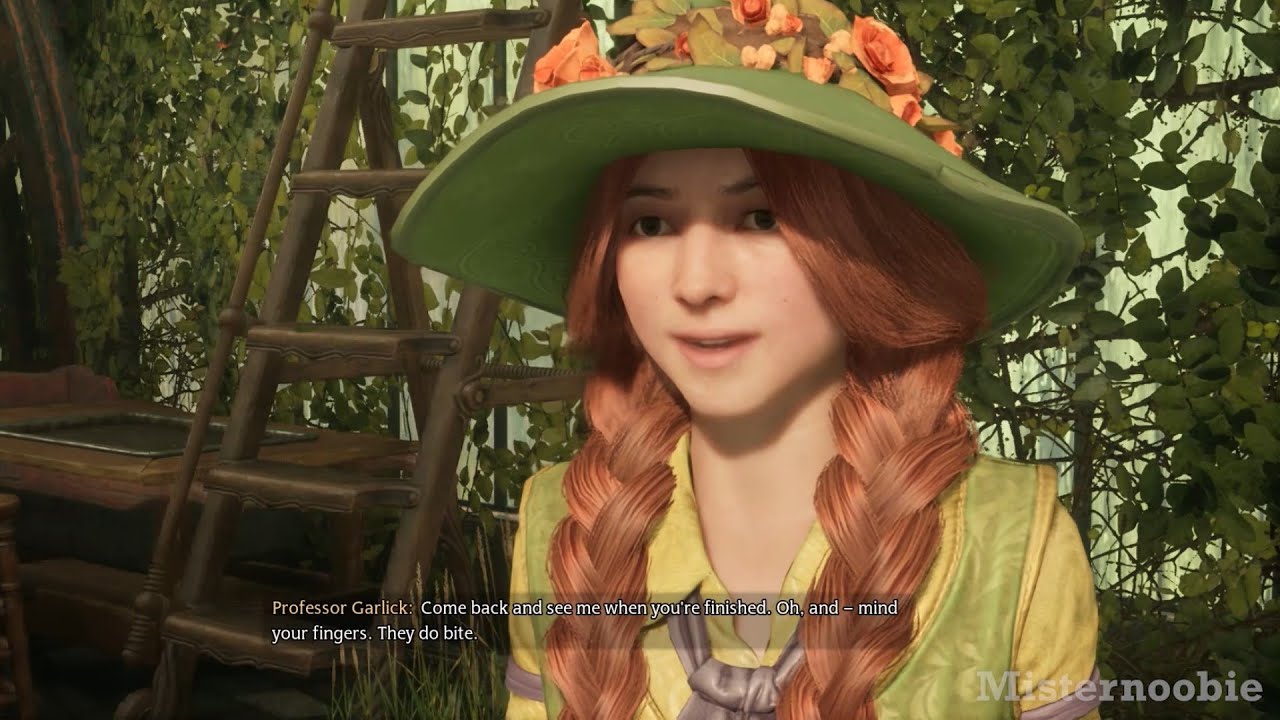 Hogwarts Legacy: Slytherin, bored in Herbology of Prof Garlick - YouTube