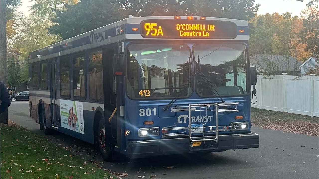 CTtransit 2008 New Flyer Industries D40LF #801 Ride on route 95A - YouTube