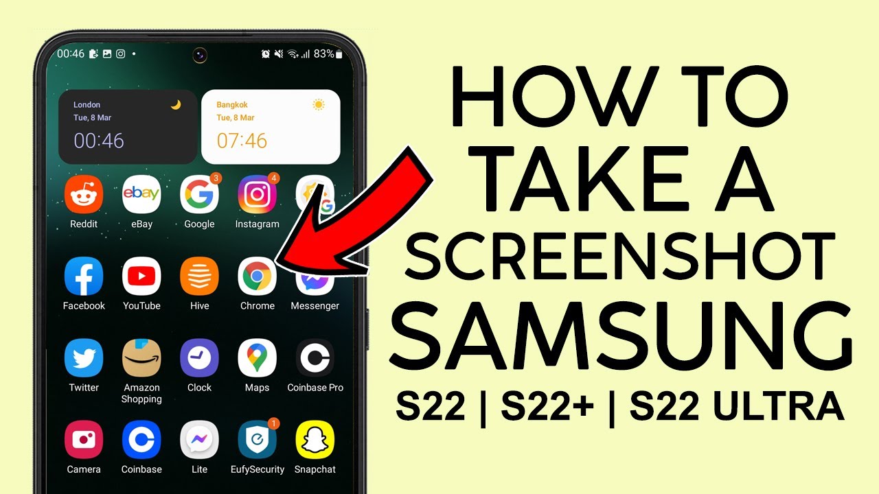 How to Take a Screenshot on Samsung S22 2022 - YouTube