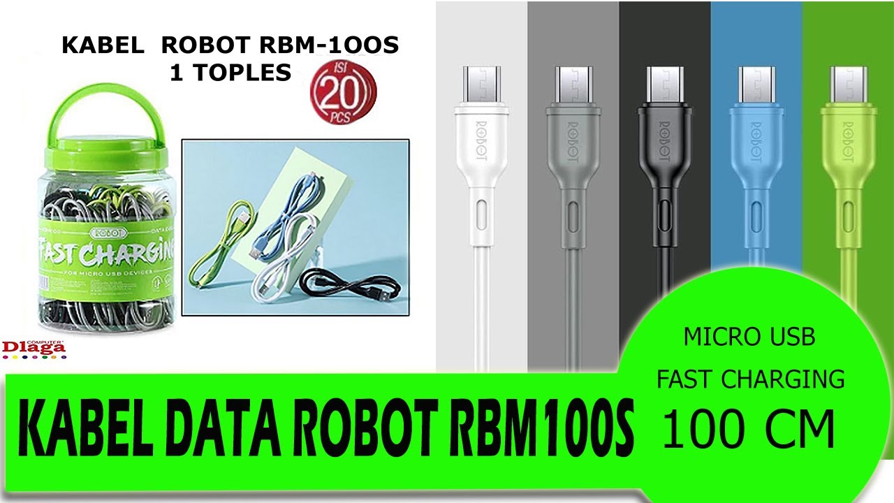 UNBOXING Kabel Data ROBOT RBM100S Micro Usb - YouTube