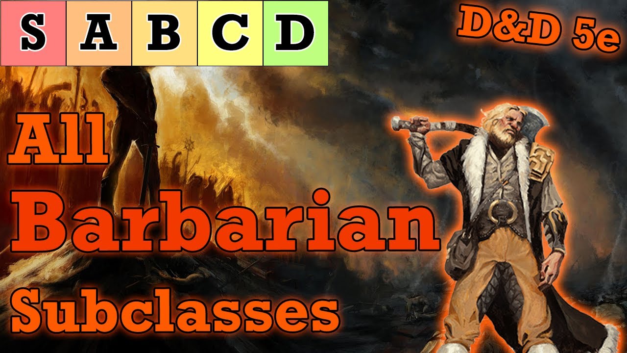 Ranking the best and worst Barbarian Subclasses in D&D - YouTube