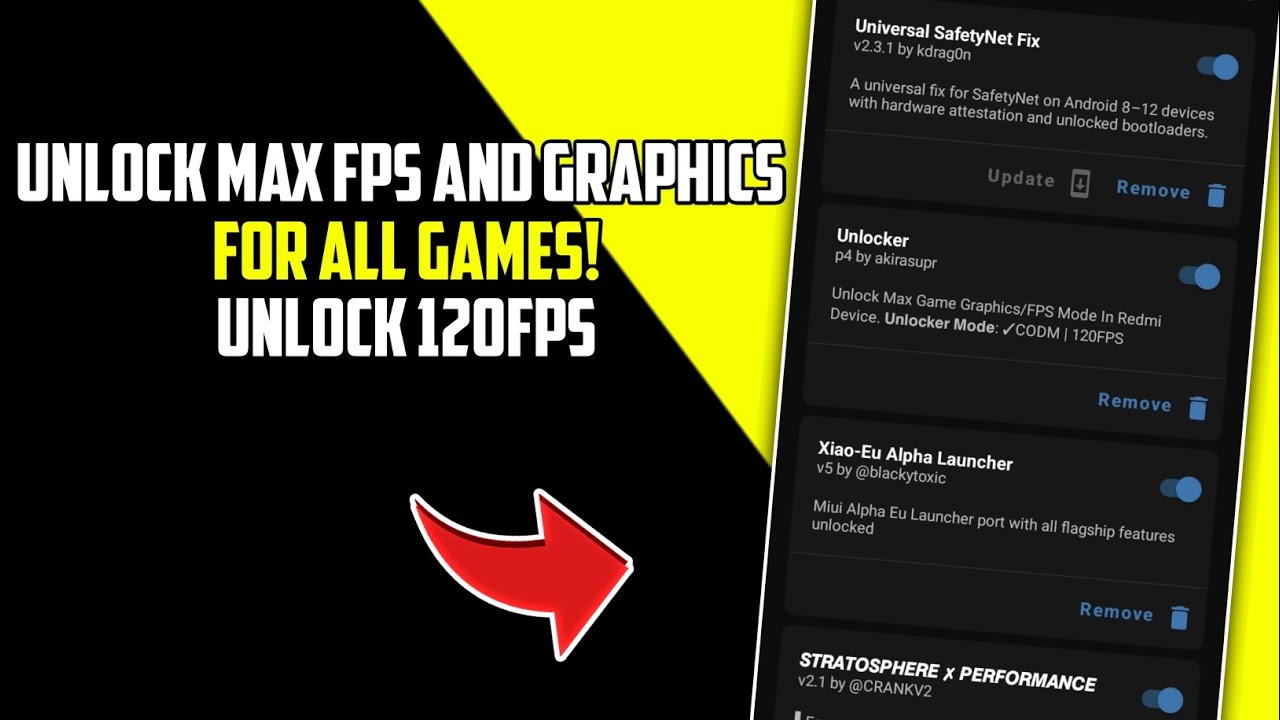 Unlock 120 FPS in All Games! Max FPS and Graphics | Best Magisk Module ...