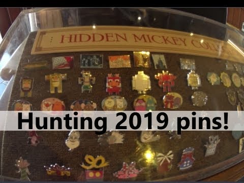 On the Hunt for 2019 hidden mickey pins at Disney Springs - YouTube