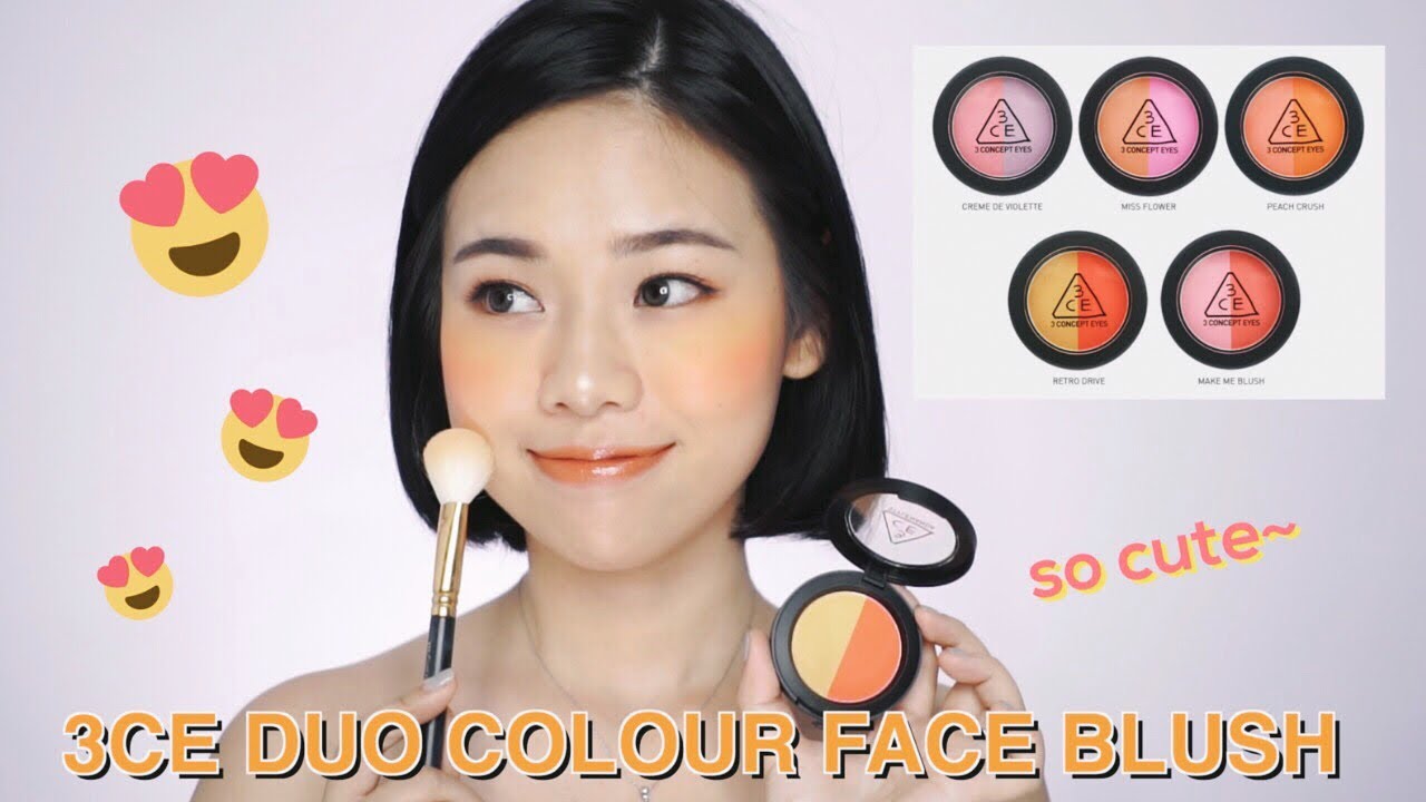 3CE DUO COLOR FACE BLUSH SWATCHES & REVIEW - YouTube