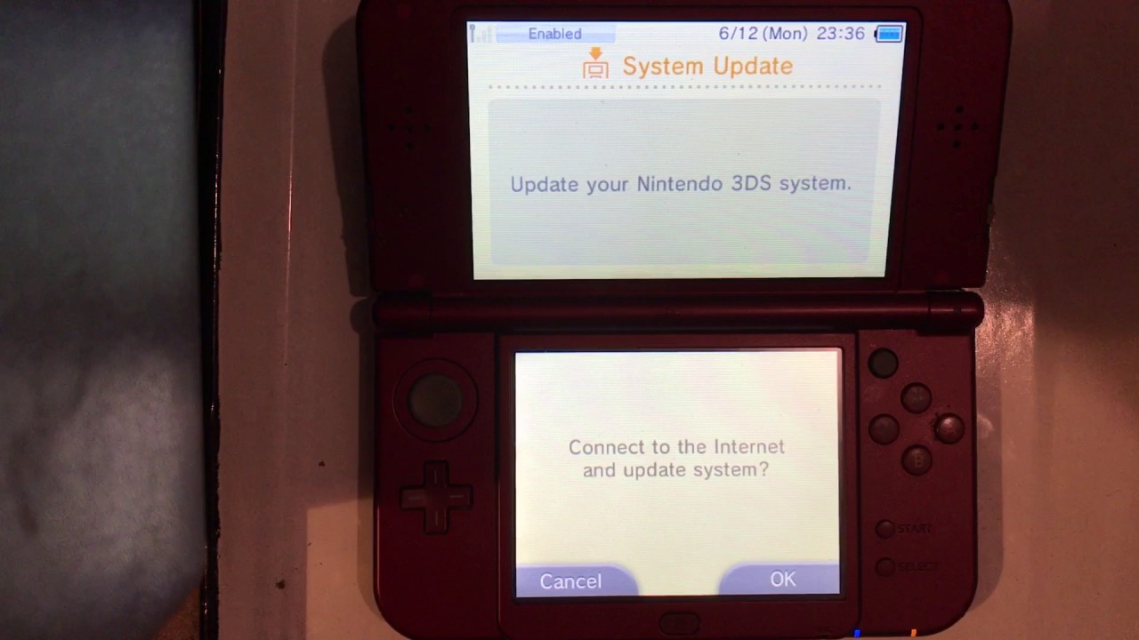 Nintendo 3ds how to get to system update if your apps are frozen - YouTube