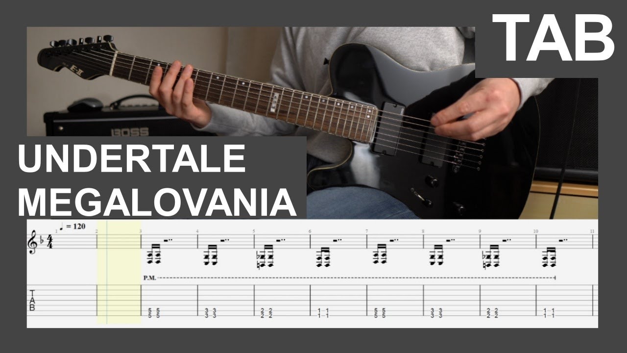 【Guitar-Rhythm Cover（TAB譜付き）】UNDERTALE（アンダーテール）/MEGALOVANIA（メガロバニア） サンズ ...
